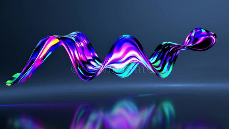 Dynamic 3D Color Soundwave Animation — Abstract Tech Visualization ...