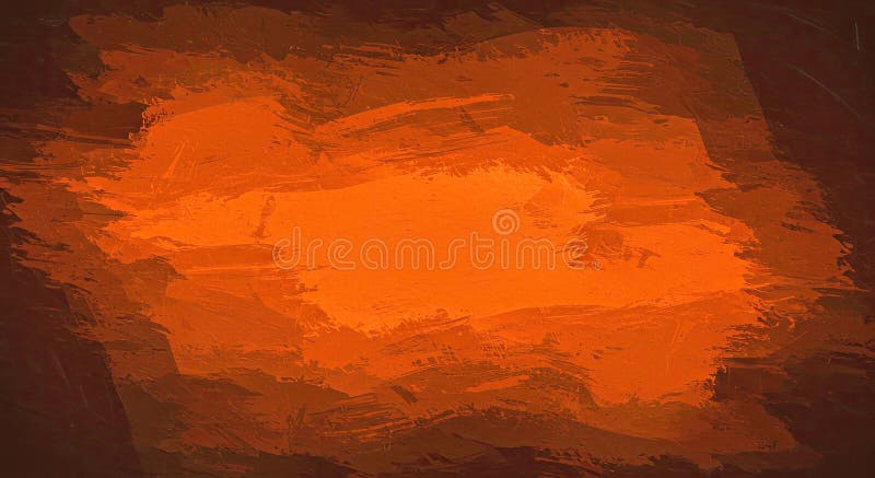 Energetic Dark Brown and Orange Abstract Paint Texture with Bold Strokes and Unique Blending ...