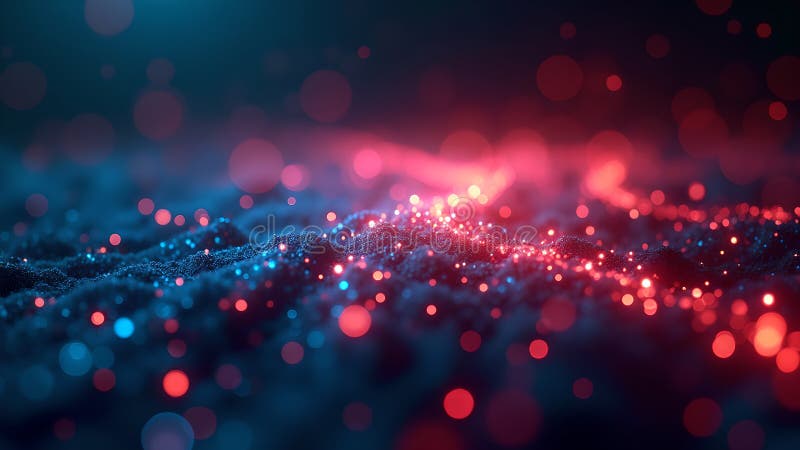 Energetic Data Stream Flowing with Light Waves Stock Illustration ...