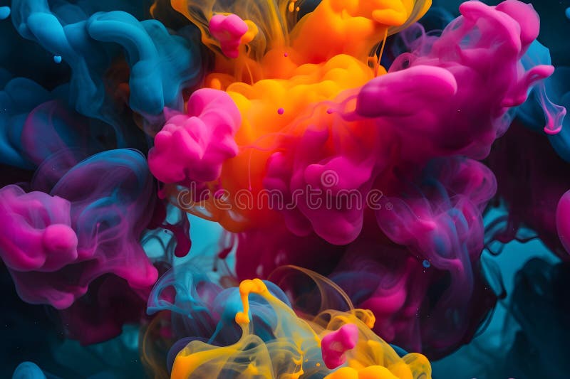 Energetic Design with Abstract Multicolored Background. Intense Colors ...