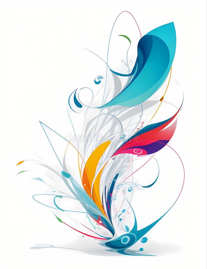 Energetic and Dynamic Abstract Design with Elements of Nature Stock ...