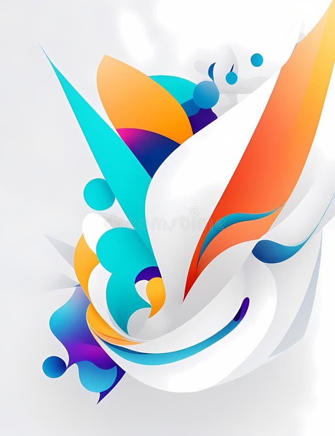 Energetic and Dynamic Abstract Design with Elements of Nature Stock ...