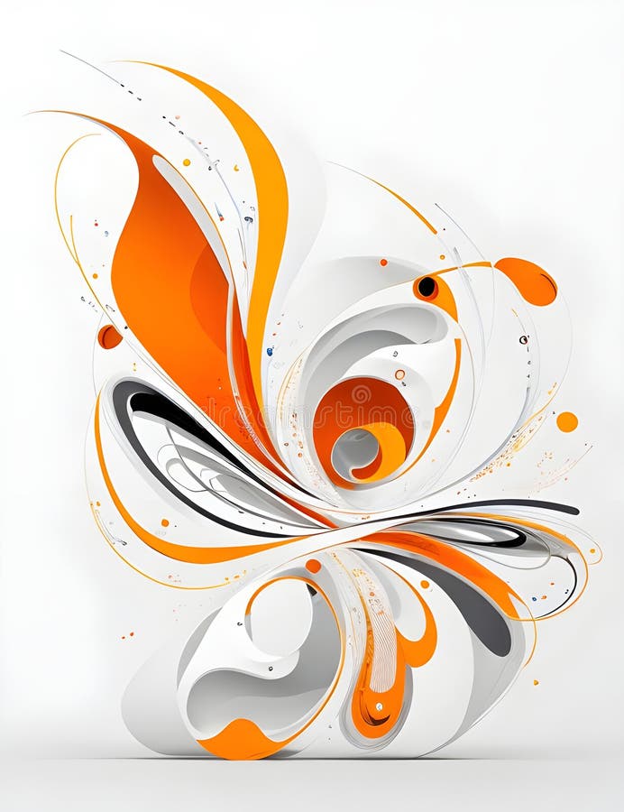 Energetic and Dynamic Abstract Design with Elements of Nature Stock ...