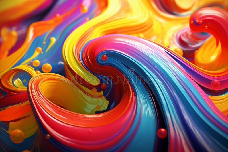 Energetic and Dynamic Swirls of Bright and Lively Stock Illustration ...