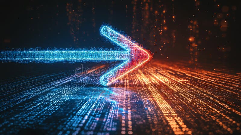 Energetic Futuristic Arrow Chart Showing an Upward Trend Stock Image ...