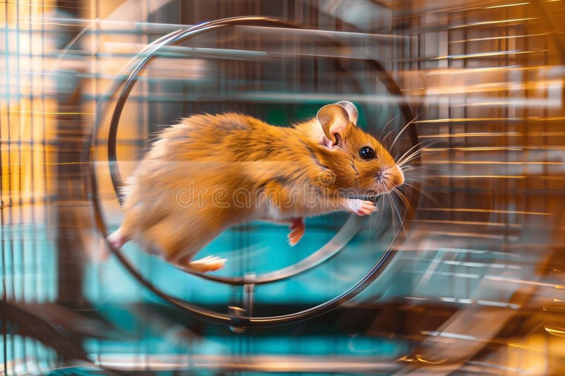 Energetic Hamster Joyfully Jogging on Its Fun Exercise Wheel ...