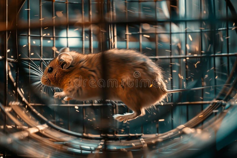Energetic Hamster Joyfully Jogging on Its Fun Exercise Wheel ...