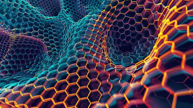 Energetic Hexagonal Pattern with Pulsating Energy for Visually Striking ...