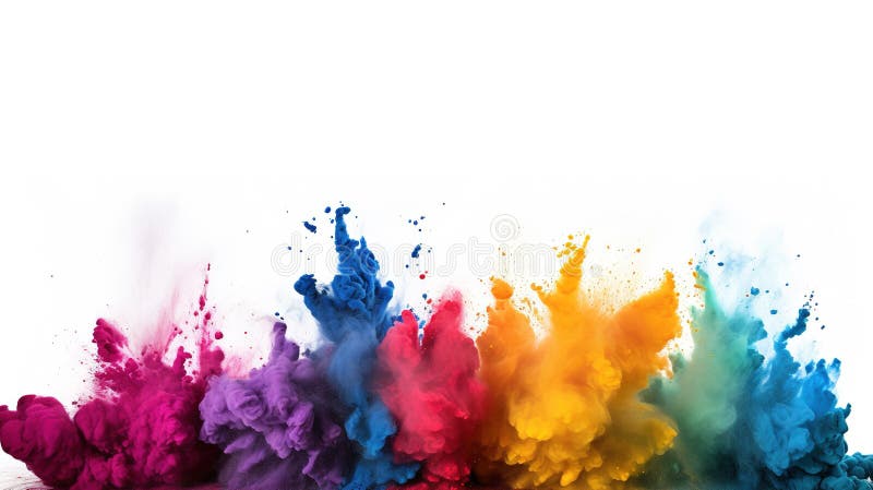 Energetic Impact: Abstract Composition of Vibrant Powder Explosion on ...