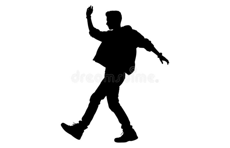 Energetic Man Activity Silhouette, Man Icon, Energetic Man Concept ...