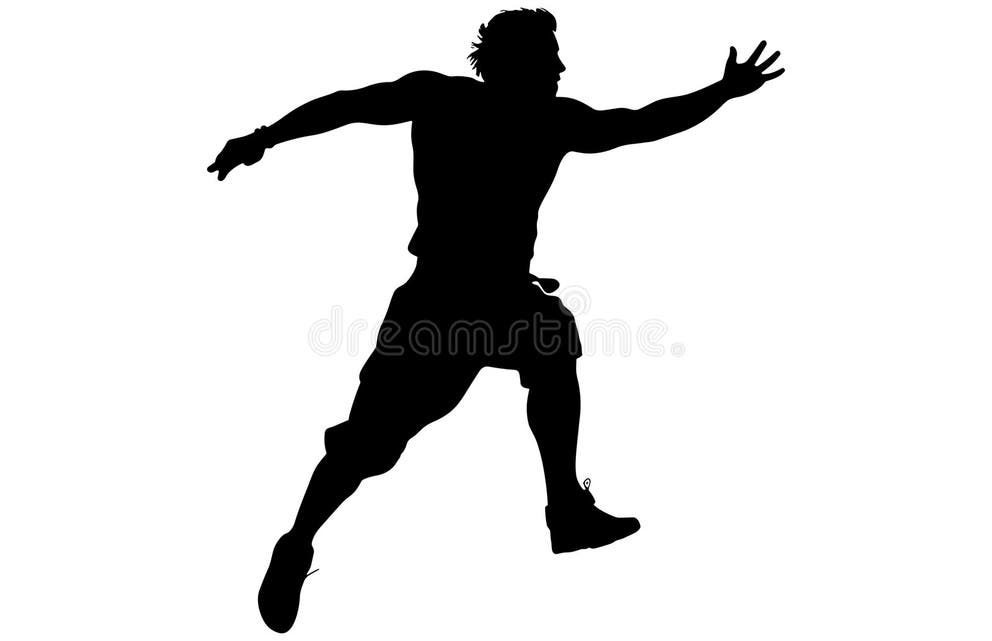 Energetic Man Activity Silhouette, Man Icon, Energetic Man Concept ...