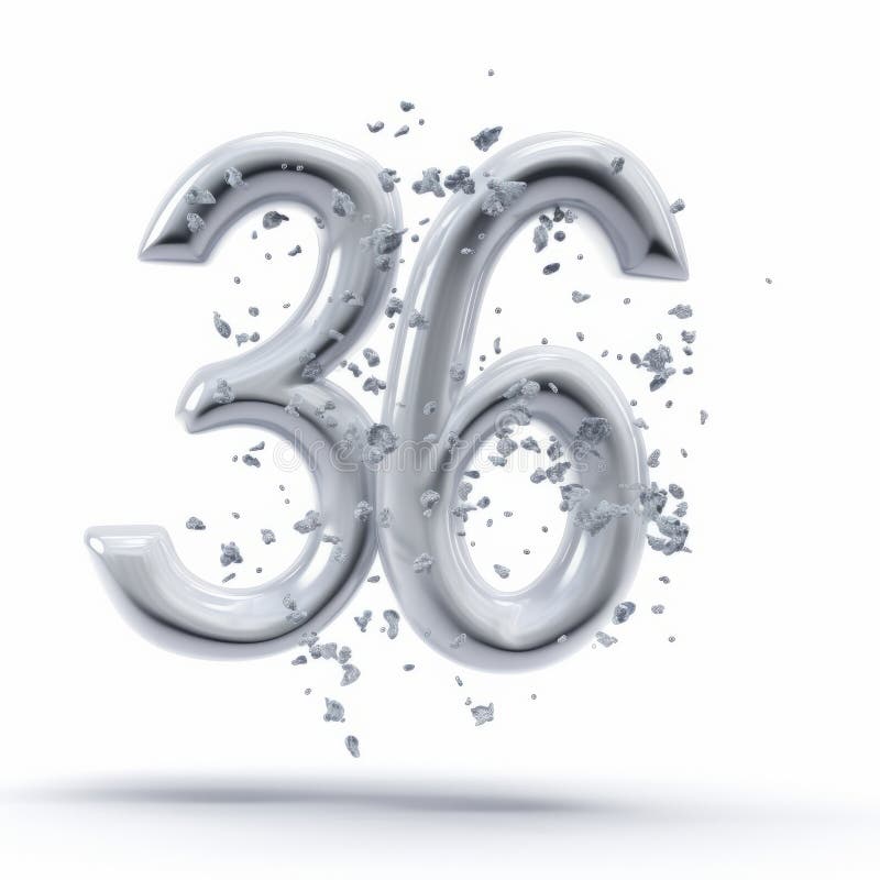 Energetic Movement: Silver Number 35 in Space Stock Illustration ...