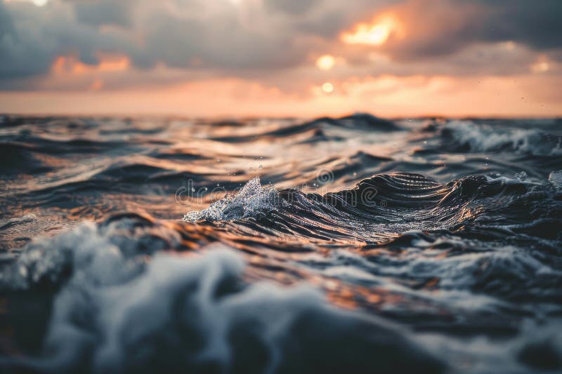 Energetic Ocean Waves Splashing Vigorously in a Dynamic Display of ...