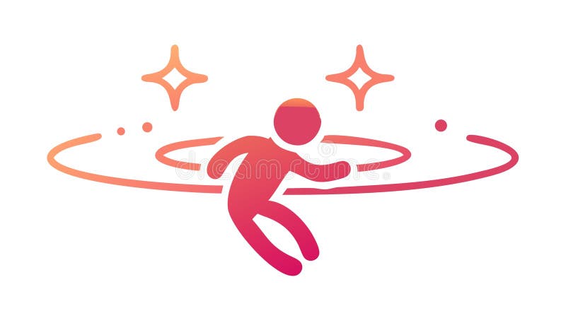 Energetic Person Icon for Wellness and Personal Development, Vector ...