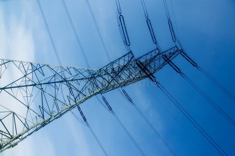 Energetic pylon over sky stock image. Image of urban, supply - 2000145
