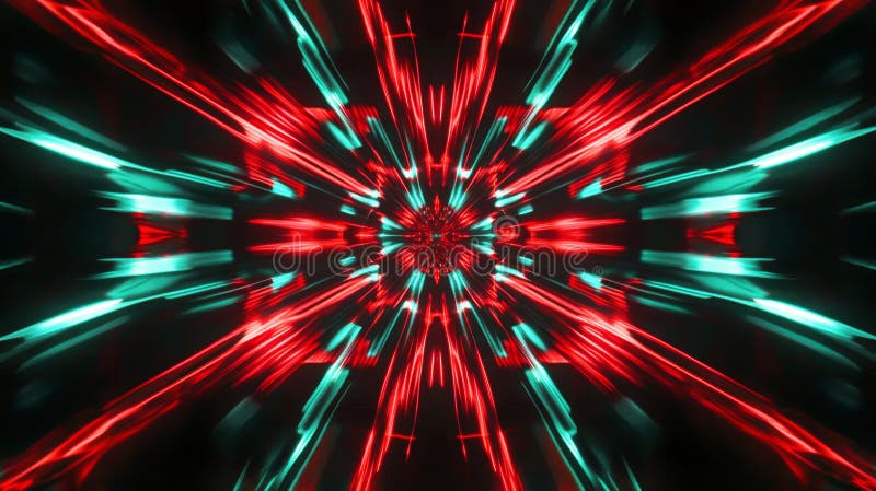 Energetic Red and Teal Rays a Dynamic Neon Light Pattern for Modern ...