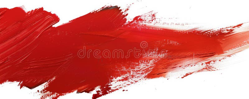 Energetic Reds: Bold Red Brush Strokes on a White Background, Creating ...