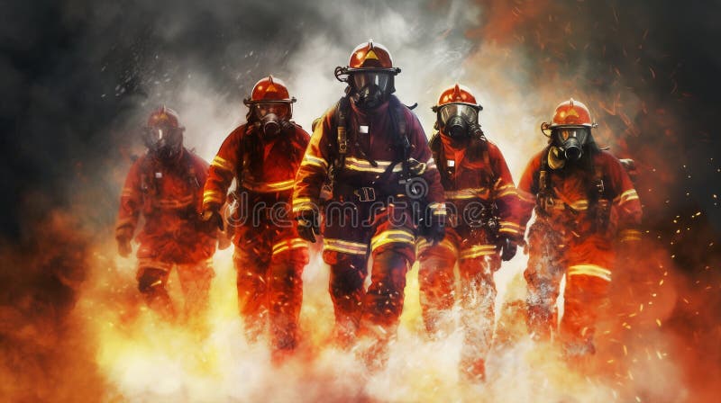 Energetic Sentinels: Firemen S Dynamic Energy Unveiled Stock ...