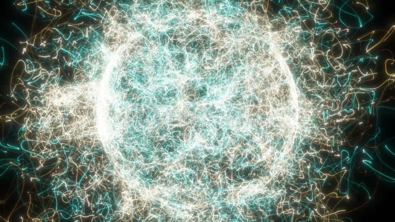 Energetic Sphere Formed by Glowing Plasma Trails Stock Footage - Video ...
