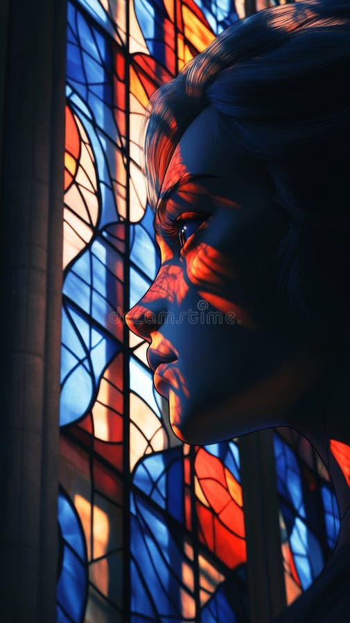 An Energetic Stained Glass Eye Design with Striking Colors, Elaborate ...