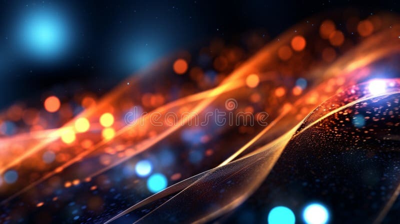 Energetic Vibrations: Lines of High-speed Neon Light Waves Create a ...