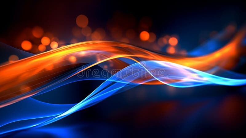 Energetic Vibrations: Lines of High-speed Neon Light Waves Create a ...