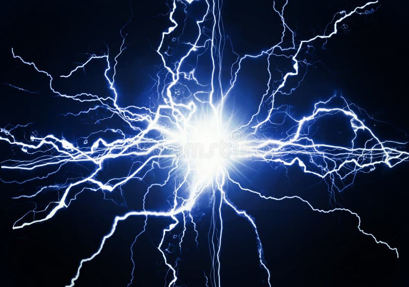 Energia Pura De Plasma Branco E Força Elétrica Ilustração Stock ...