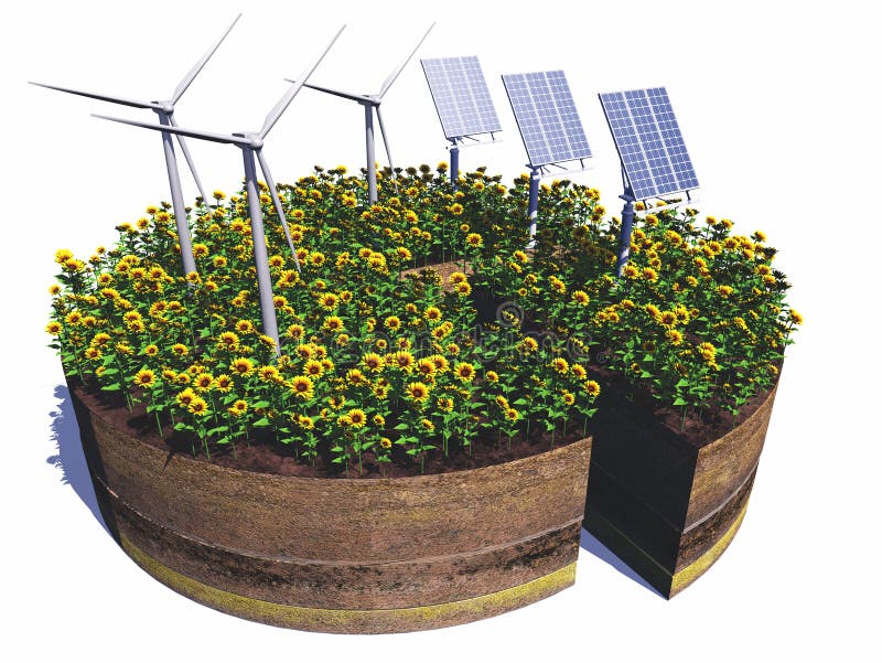 Energin av naturen stock illustrationer. Illustration av himmel - 65334026