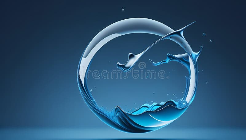 Lively 3D Bubble and Splash Delight for PowerPoint Stock Illustration ...