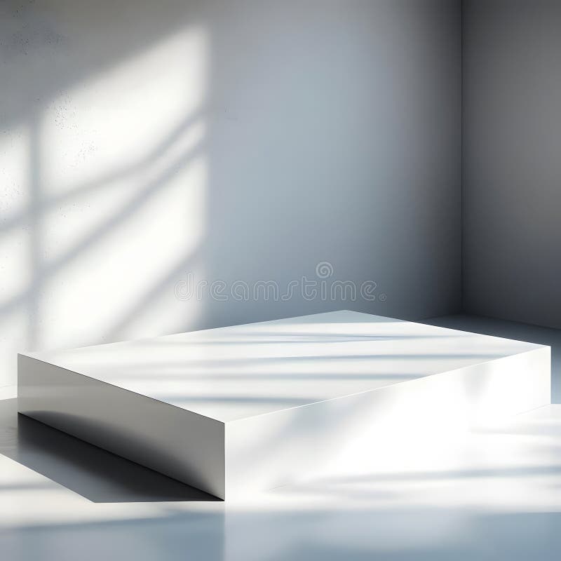 Dynamic Energy Plastic Rectangular Podium in White Stock Illustration ...