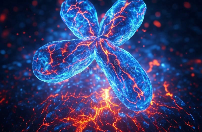 Energized Chromatin X-Chromosome with Complex Surface Patterns Stock ...