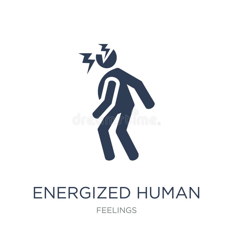 Energized Human Icon. Trendy Flat Vector Energized Human Icon on Stock ...