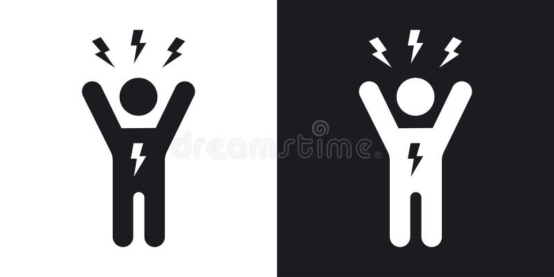Energized Human Thin Line Vector Icon Set Stock Vector - Illustration ...
