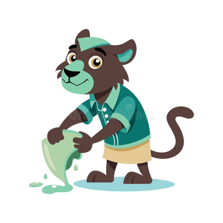 Energized Panther Playing Music Stock Vector - Illustration of panther ...