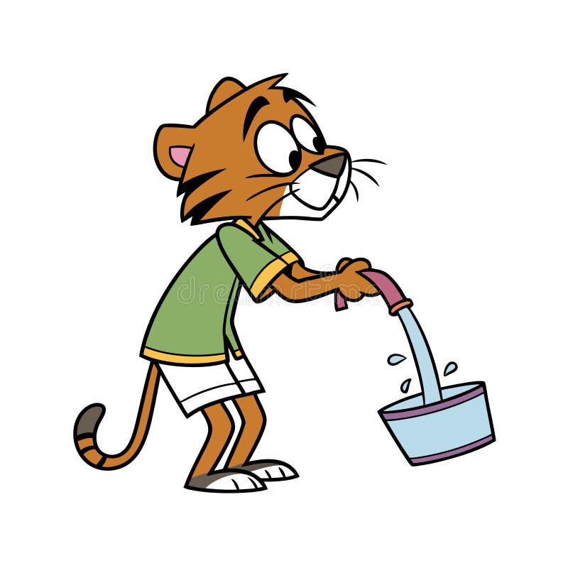 Energized Panther Playing Music Stock Image - Illustration of character ...