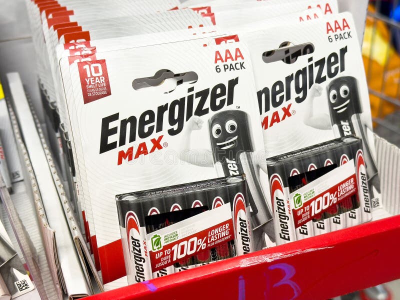 Energizer Max AAA Batteries Pack Displayed in Retail Store for Consumer ...