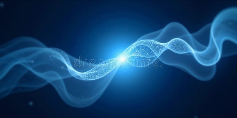 Energizing Blue Wave with Glowing Core Stock Illustration ...