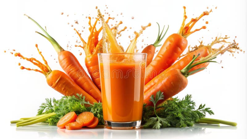 Energizing Carrot Splash a Vibrant Visual for Healthy Recipe and ...