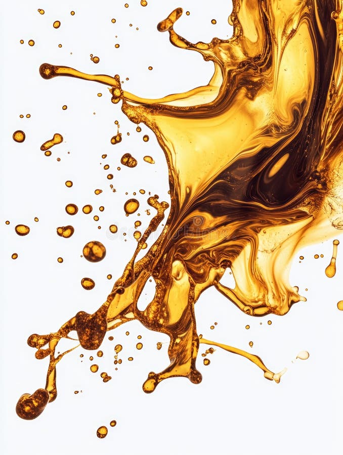 Energizing Golden Syrup Splash Stock Illustration - Illustration of ...