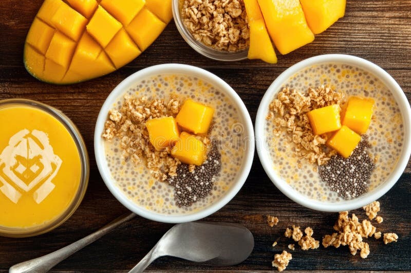 Energizing Mango Chia Breakfast with Granola - Healthy Morning Meal ...
