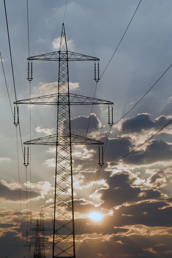Transporting Electricity stock photo. Image of hydro, transmission - 877238