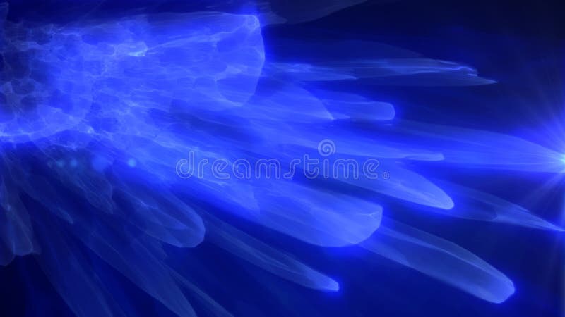Energy Abstract Blue Waves of Magic and Electricity Iridescent Glowing ...