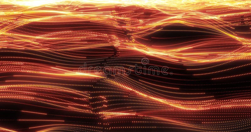 Energy Abstract Yellow Lines from Dots and Waves from Magic and ...