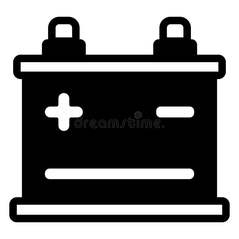 Energy Accumulator Solid Icon, Car Service Concept. Vector Graphics ...