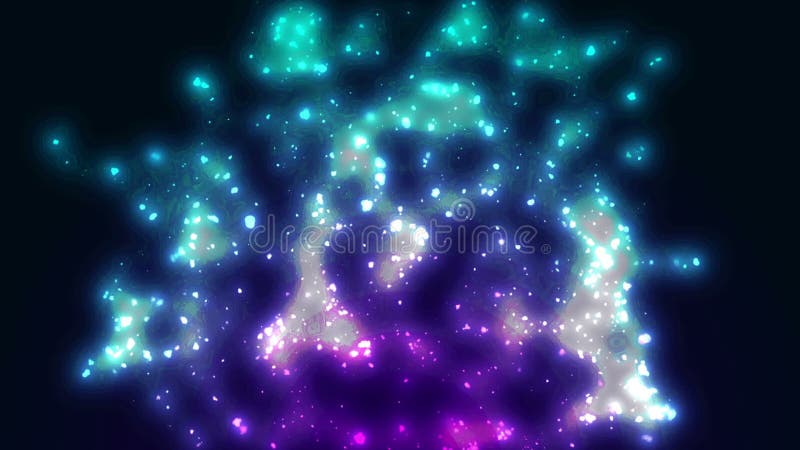 Energy Animated Particles on the Dark Background Stock Video - Video of ...