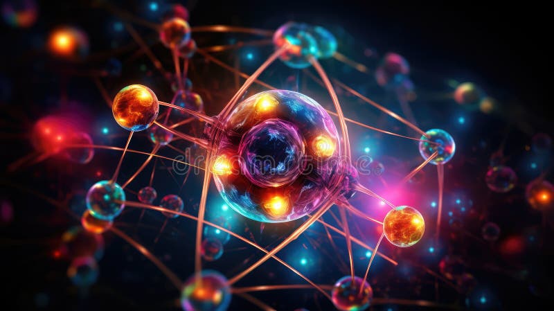 Energy atom graphics stock illustration. Illustration of visual - 373432550