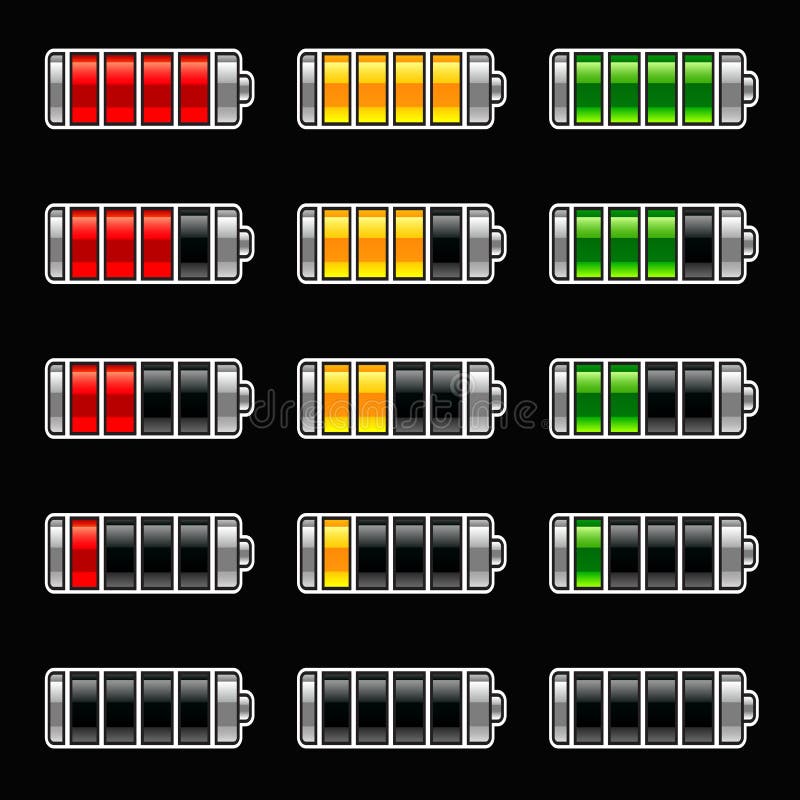 Energy bar battery level stock vector. Illustration of element - 49059275