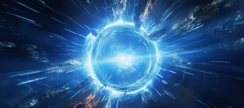 Energy Beam Blast Hole, Circle, Explosion, Space, Galaxy Stock ...
