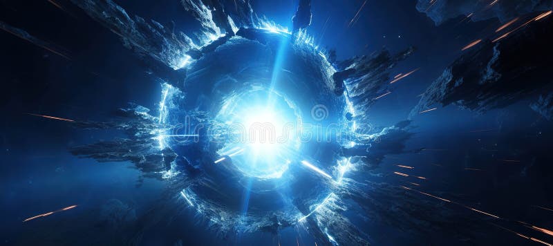 Energy Beam Blast Hole, Circle, Explosion, Space, Galaxy Stock ...