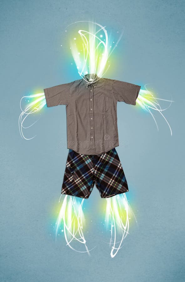 Energy Beam in Casual Clothes Concept Stock Photo - Image of glowing ...